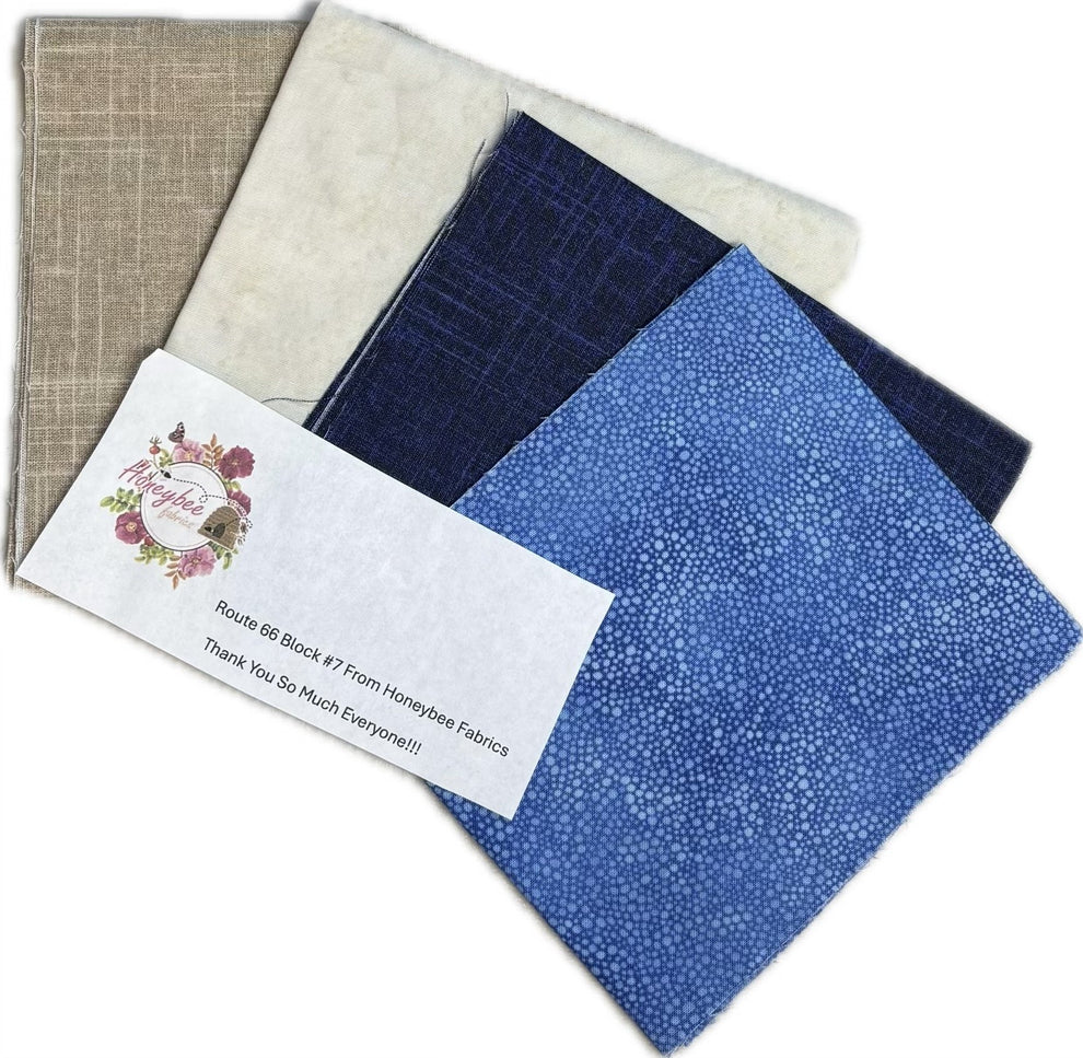 Route 66 Fabric Kit Block 7 – Honeybee Fabrics
