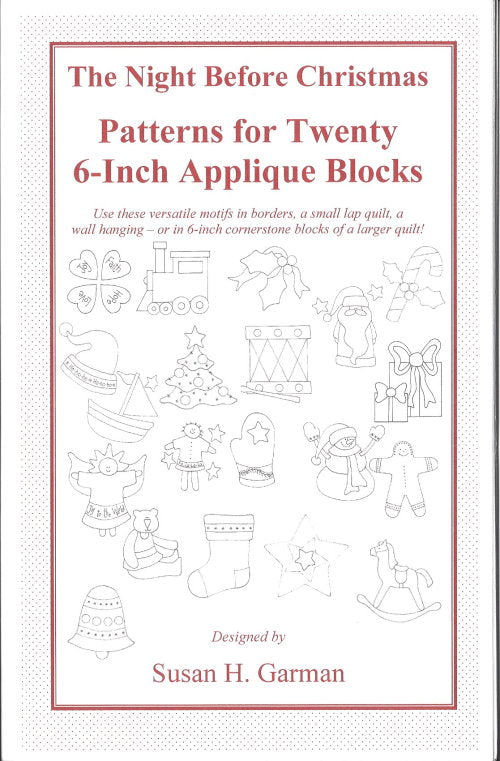 The Night Before Christmas Patterns for Twenty 6-inch Applique Blocks ...